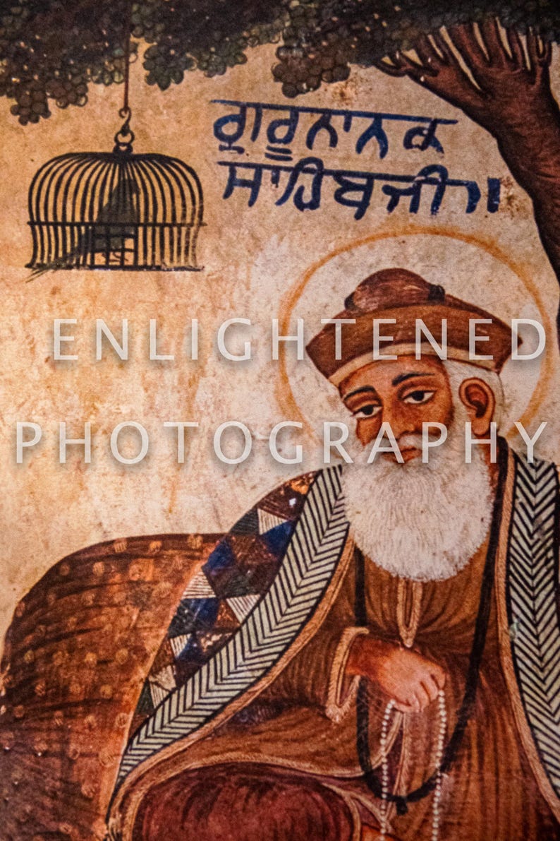 Guru Nanak Under a Tree - Antique Fresco Artwork Rare Fine Art Print - Etsy