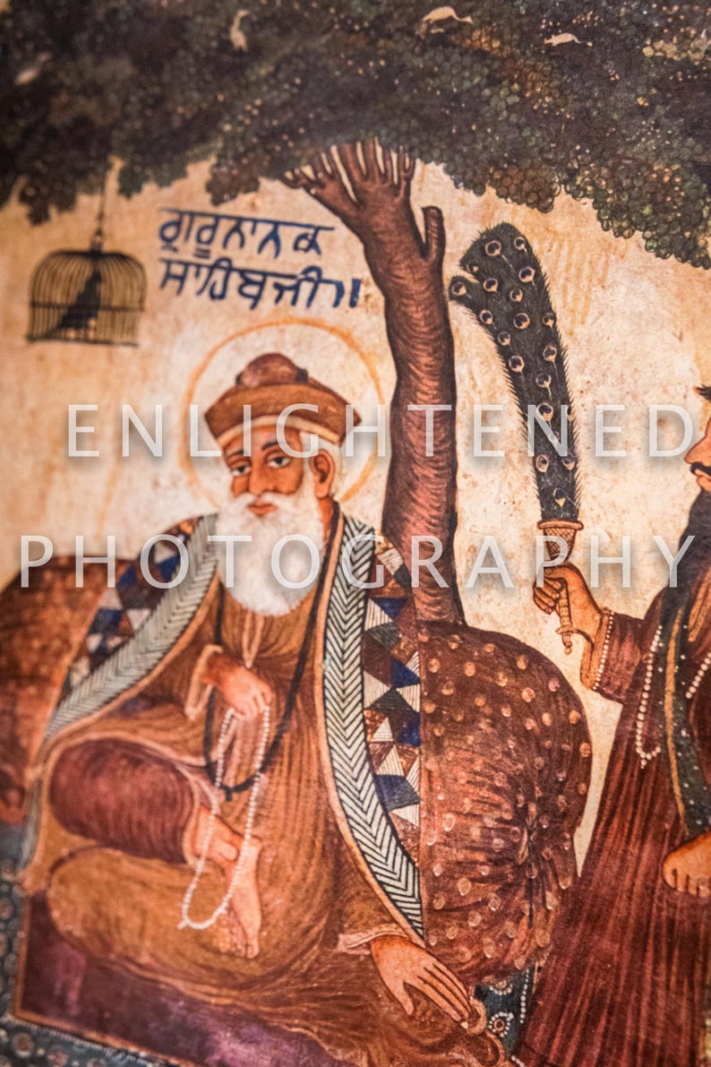 Guru Nanak Under a Tree - Antique Fresco Artwork Rare Fine Art Print - Etsy