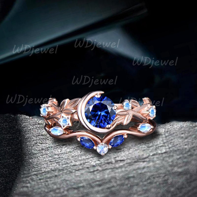 Moon Engagement Ring - Etsy
