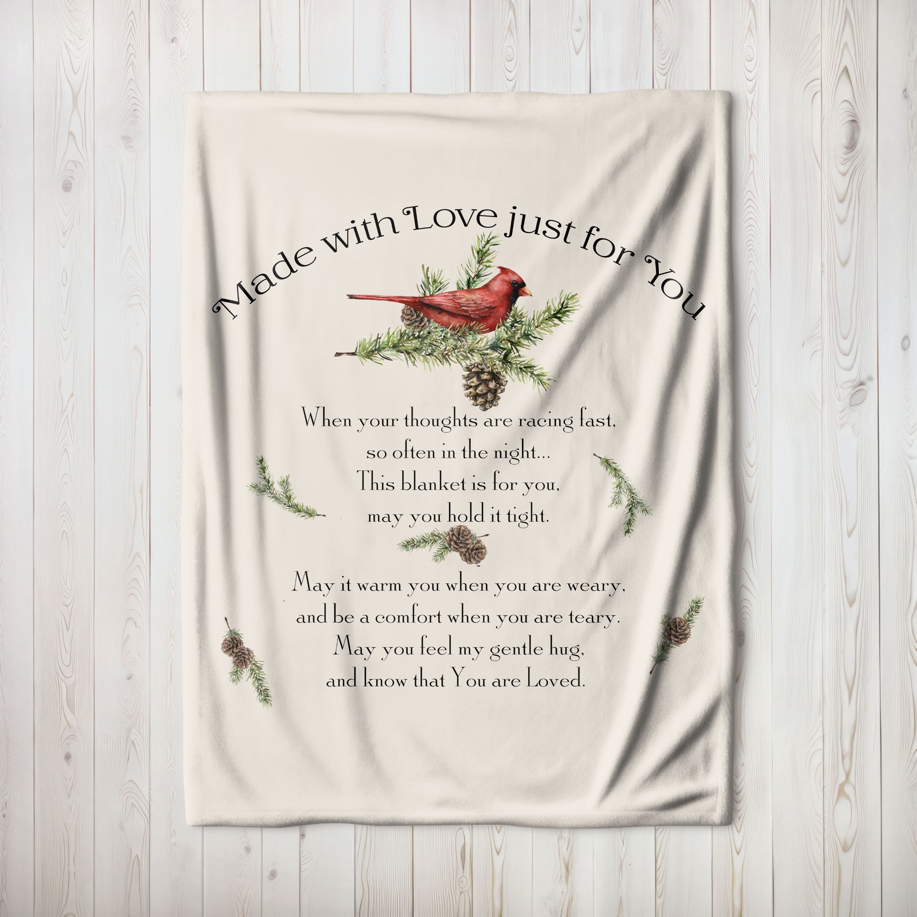 Cardinal Memorial Blanket,in Loving Memory Blanket,memorial Gift for ...