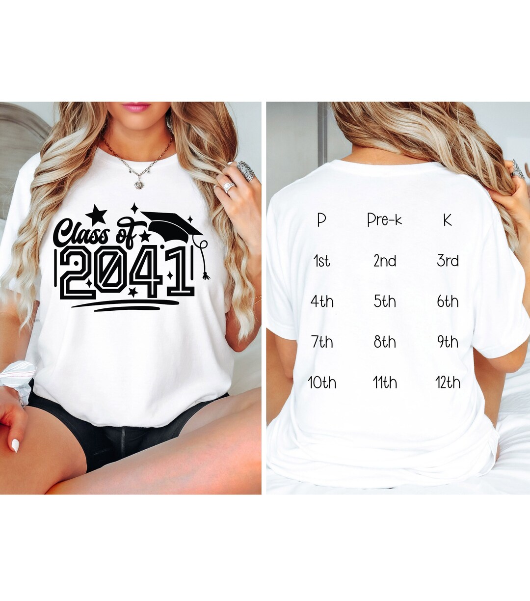 Class of 2041 Handprint Shirt Class of 2041 Grow With Me - Etsy