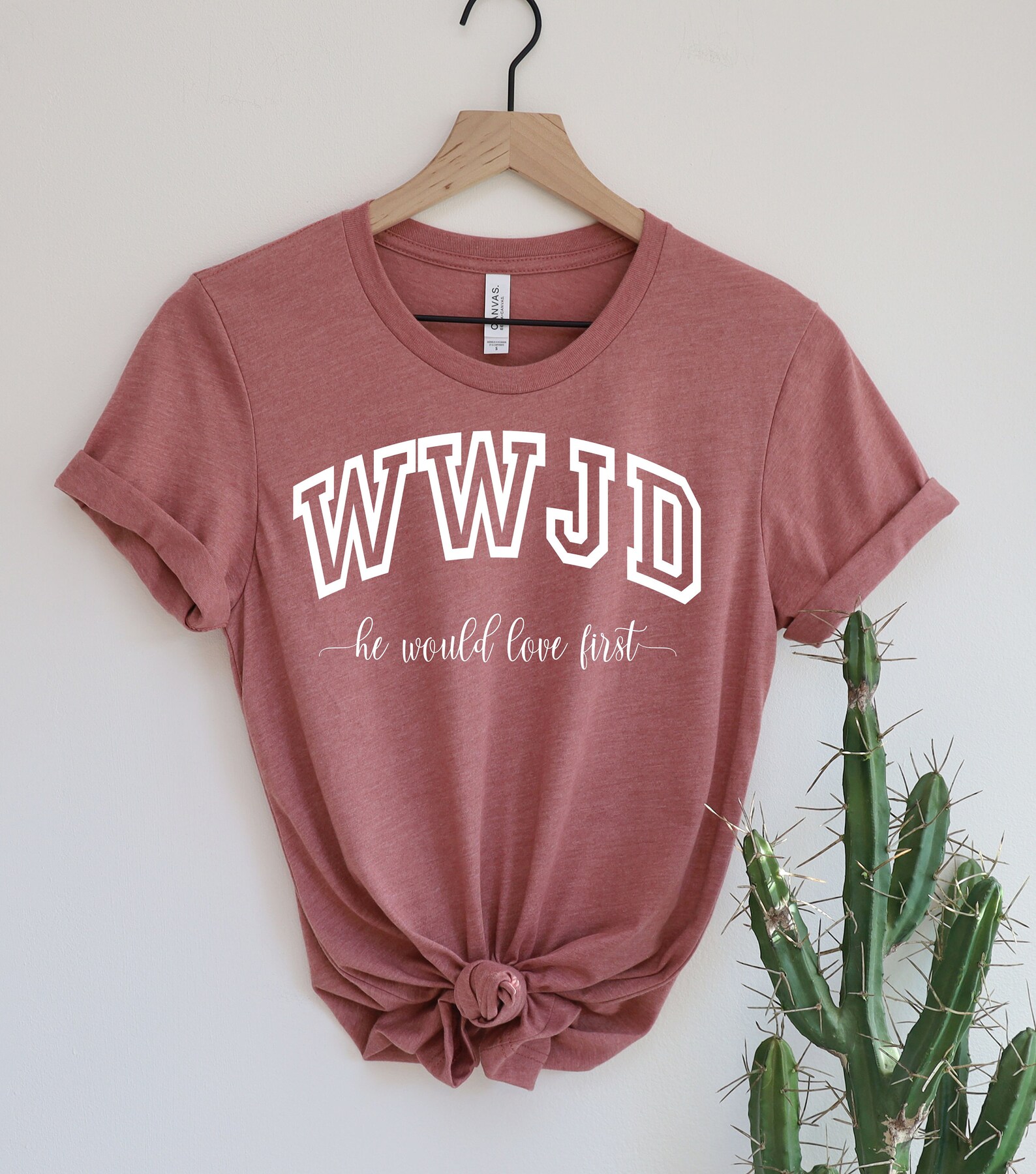 WWJD He Would Love First Shirt, Christian T-shirt, Religious Tee, Gift ...