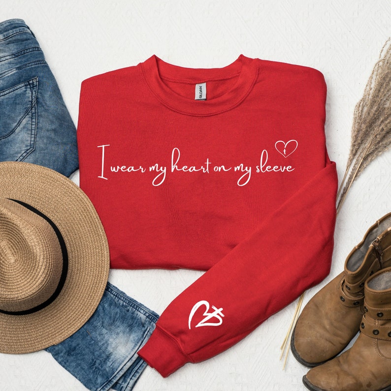 I Wear My Heart on My Sleeve Sweatshirt and Hoodiegift for - Etsy