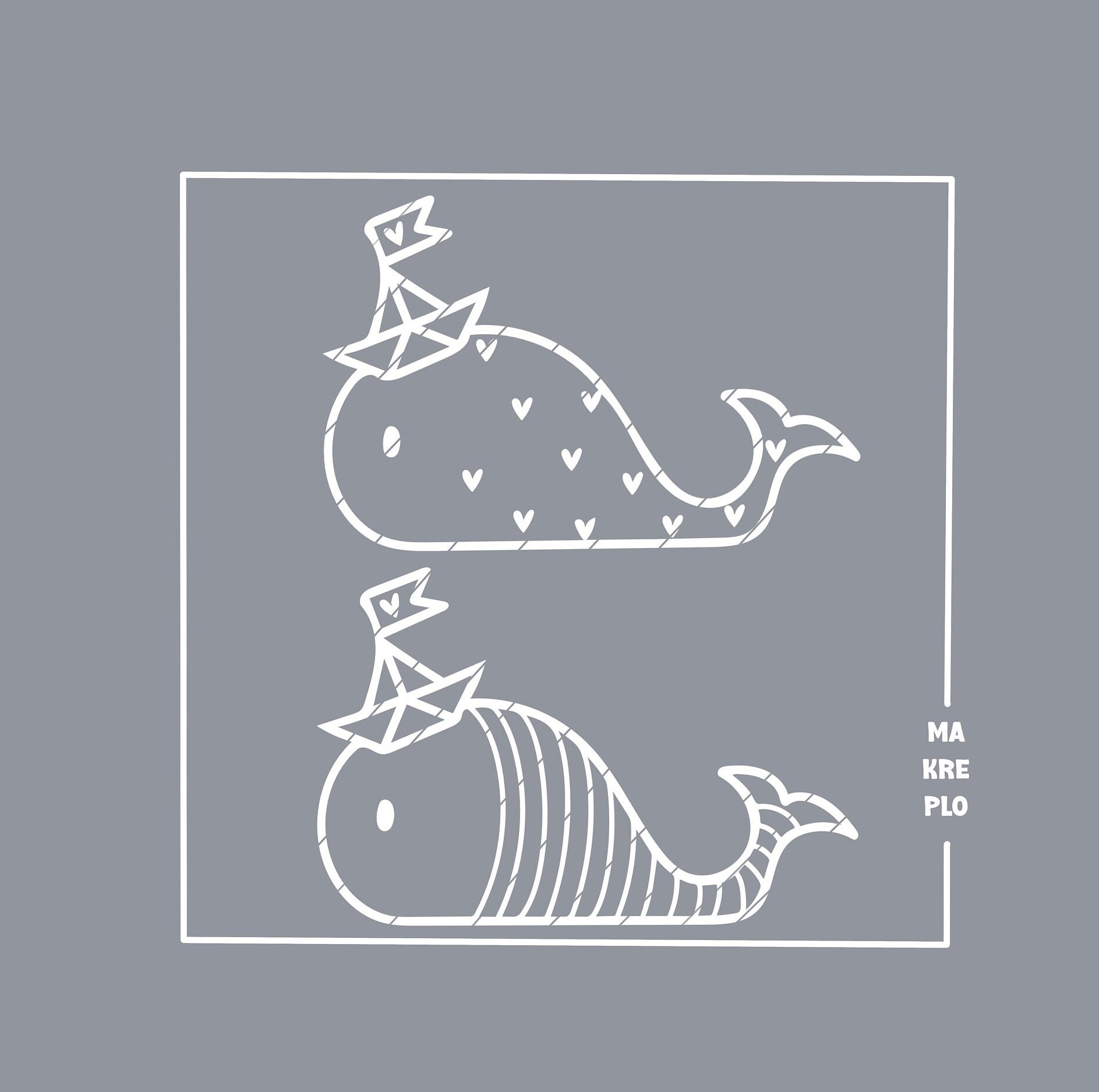 Digitale Plotterdatei Kleine Wale Set No.2 - Etsy.de