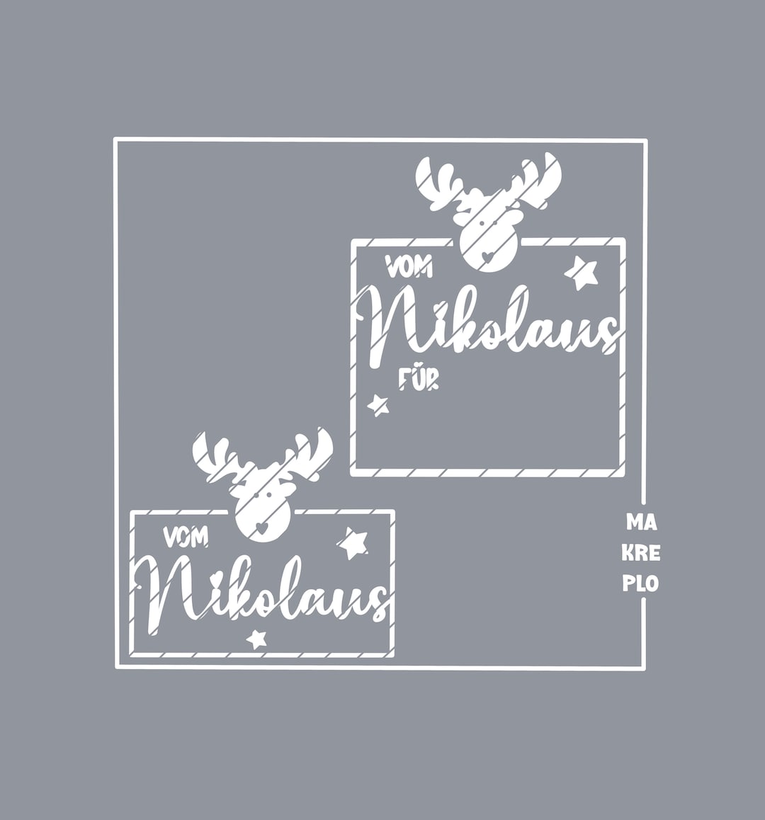 Digitale Plotterdatei Nikolaus Elch - Etsy.de