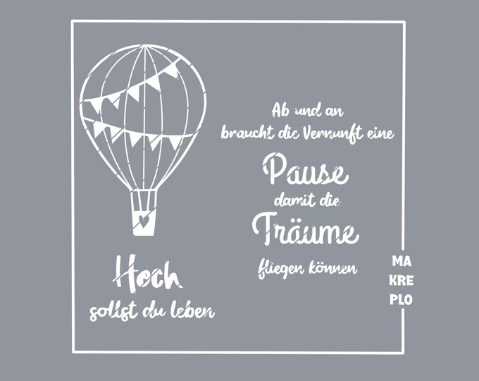 Digitale Plotterdatei Sprüche Geburtstags Ballon - Etsy.de
