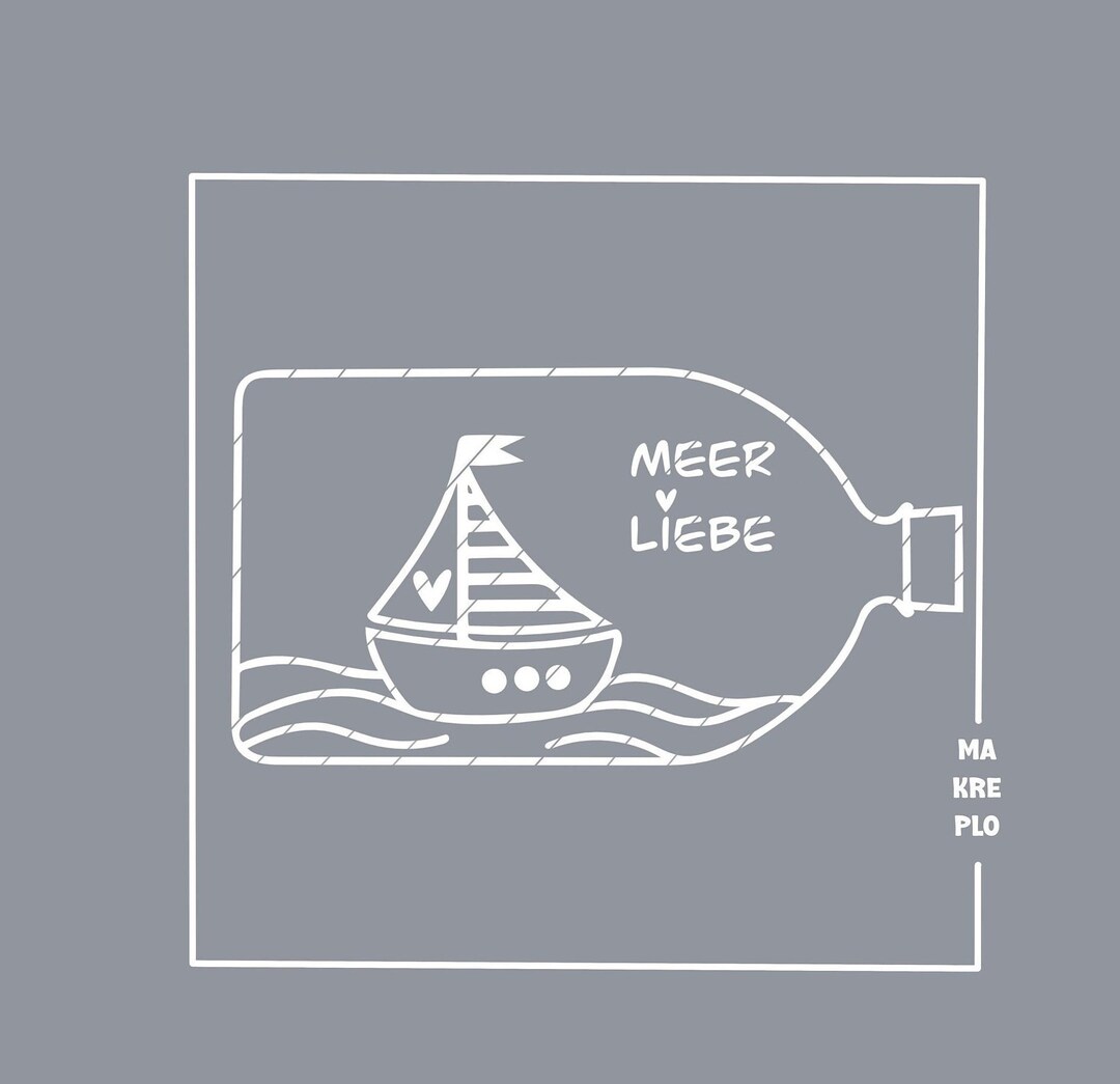 Digitale Plotterdatei Flaschenpost - Etsy.de
