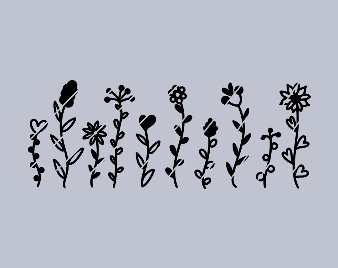 Digitale Plotterdatei Blumenwiese - Etsy.de