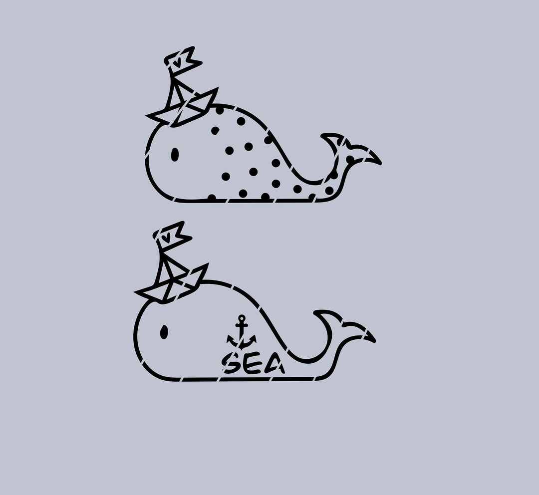 Digitale Plotterdatei Kleine Wale Set No.1 - Etsy