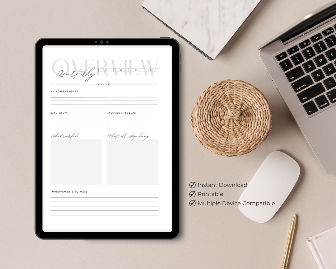 Quarterly Progress Tracker: Visualize Your Achievements - Etsy