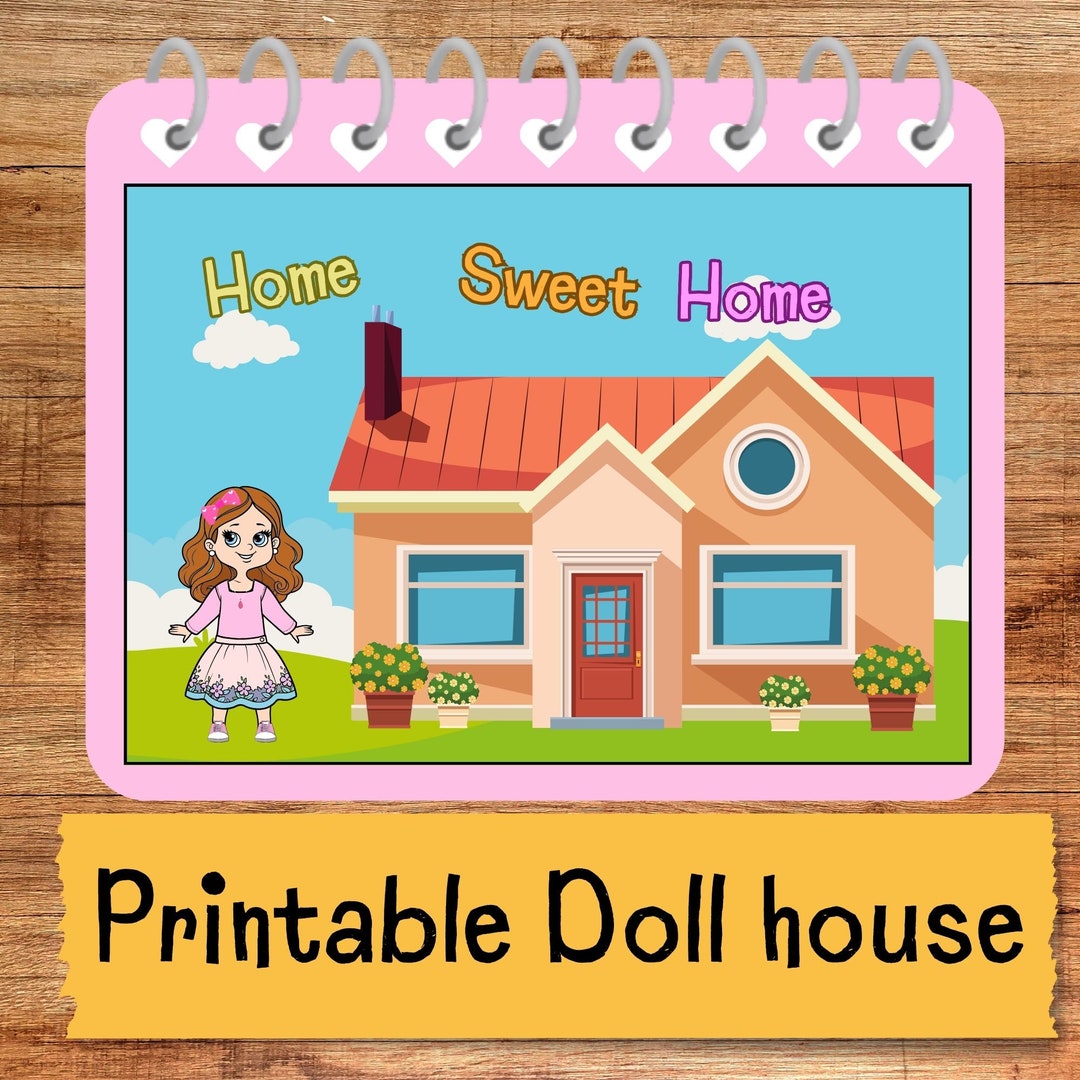 Printable Paper Dollhouse Busy Book Fun Activities for Kids, DIY ...