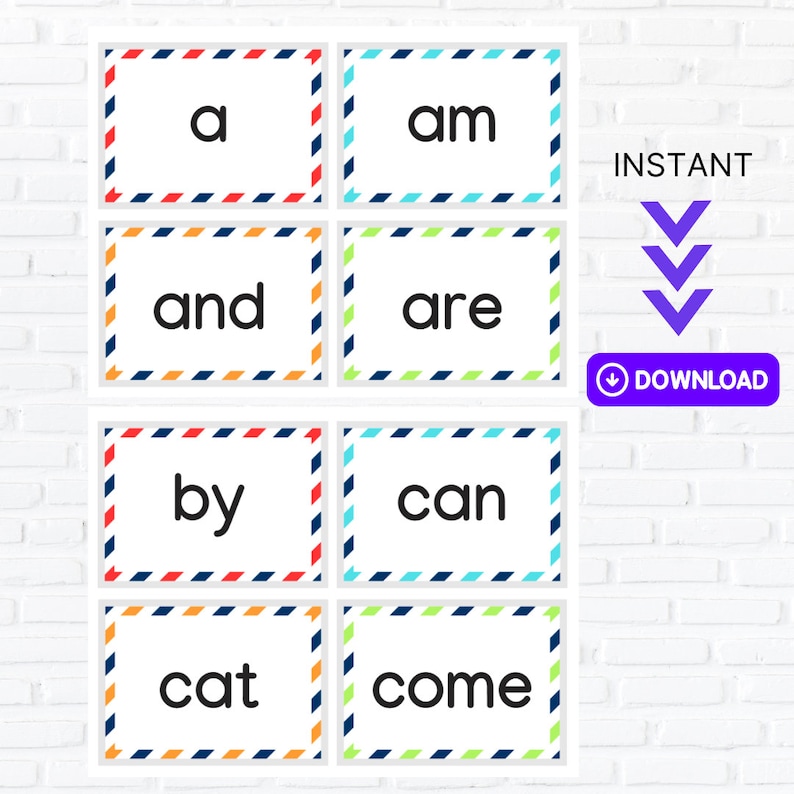 136 First Grade Sight Words Flashcards, High Frequency Word Flashcards ...