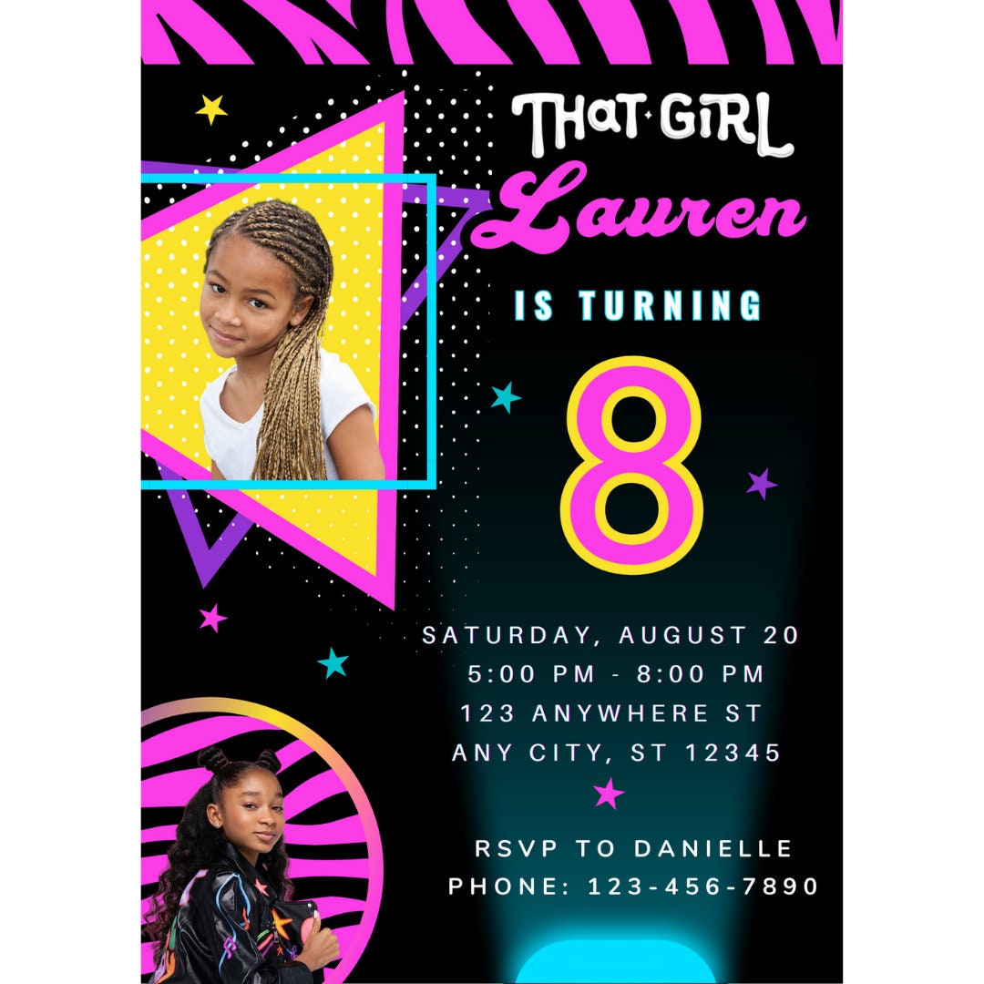 That Girl Lay Lay Birthday Invitation Ready in 24 Hours That Girl Lay Lay Birthday Party - Etsy