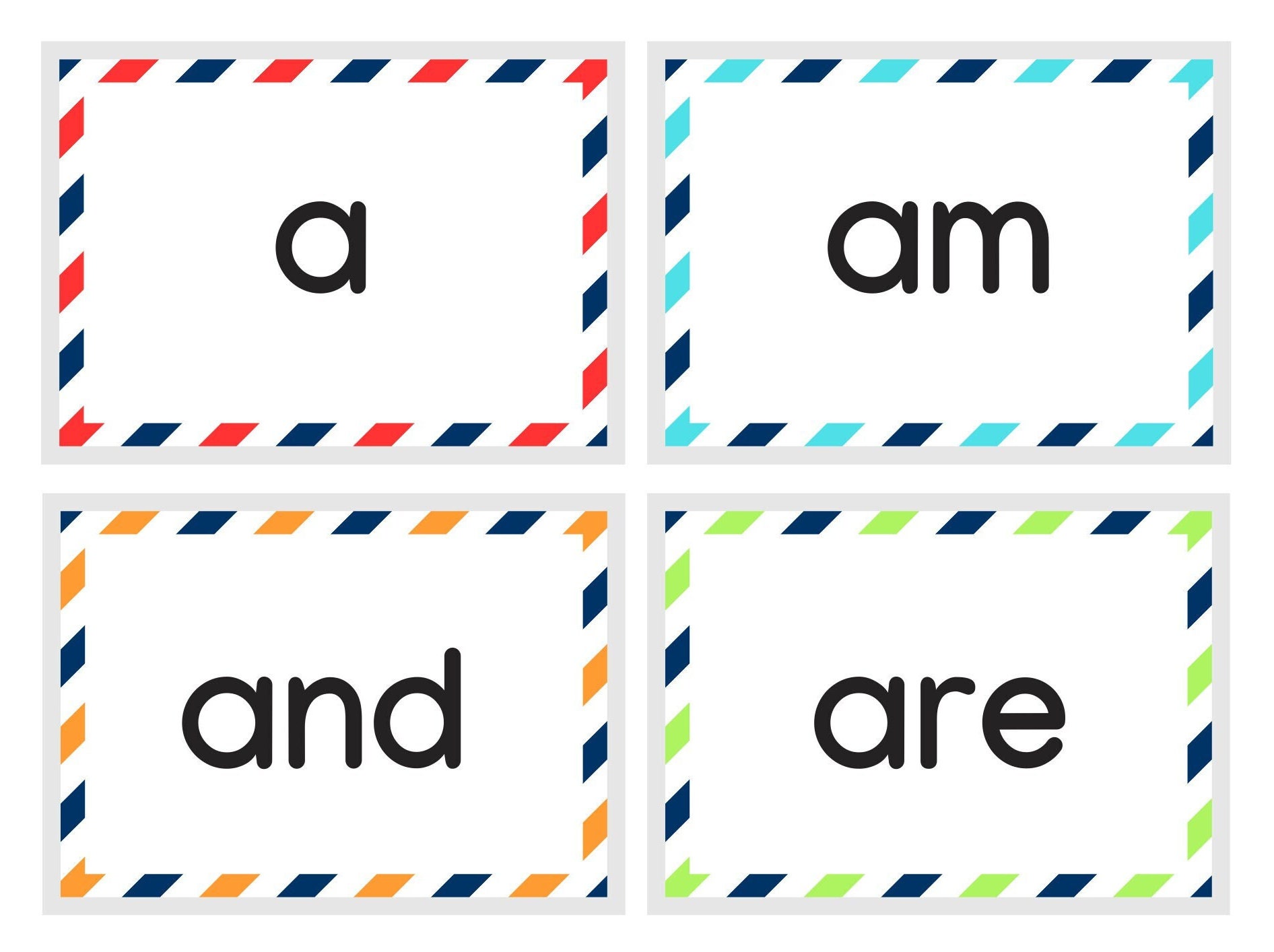 136 First Grade Sight Words Flashcards High Frequency Word - Etsy