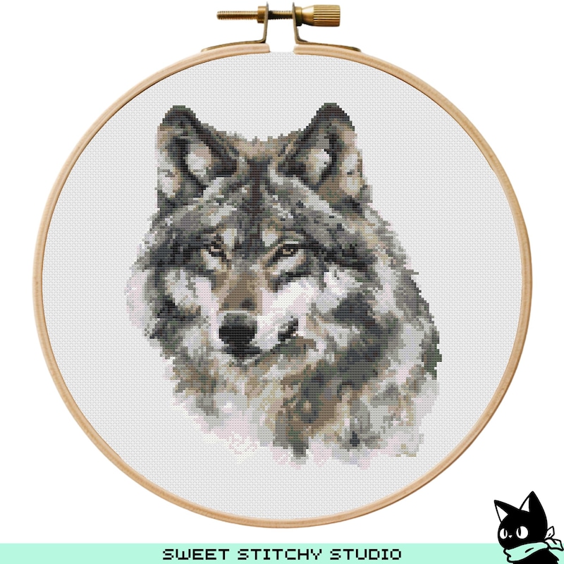 Wolf Cross Stitch - Etsy