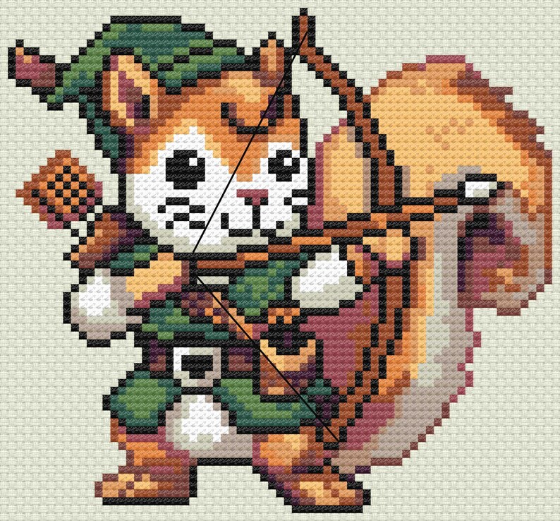 Cute Squirrel Archer Cross Stitch Pattern | Hoop Embroidery | PDF ...