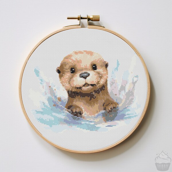 Cross Stitch Otter Pattern - Etsy