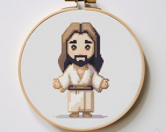 Cross Stitch Jesus Pattern - Etsy
