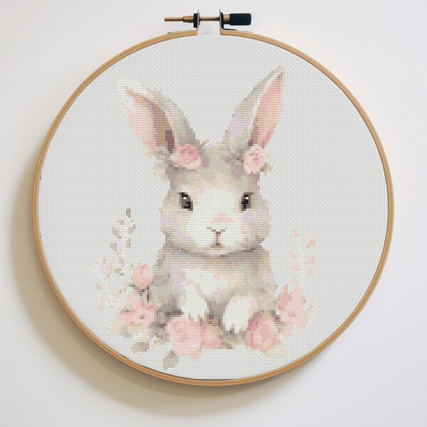 Bunny Cross Stitch - Etsy