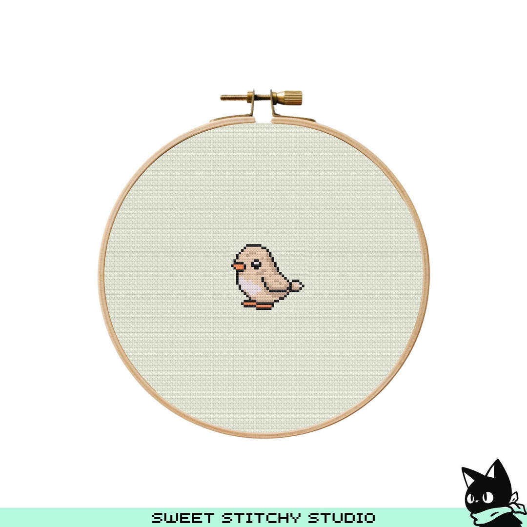 Cute Small Bird Cross Stitch Pattern | Hoop Embroidery | PDF | Instant ...