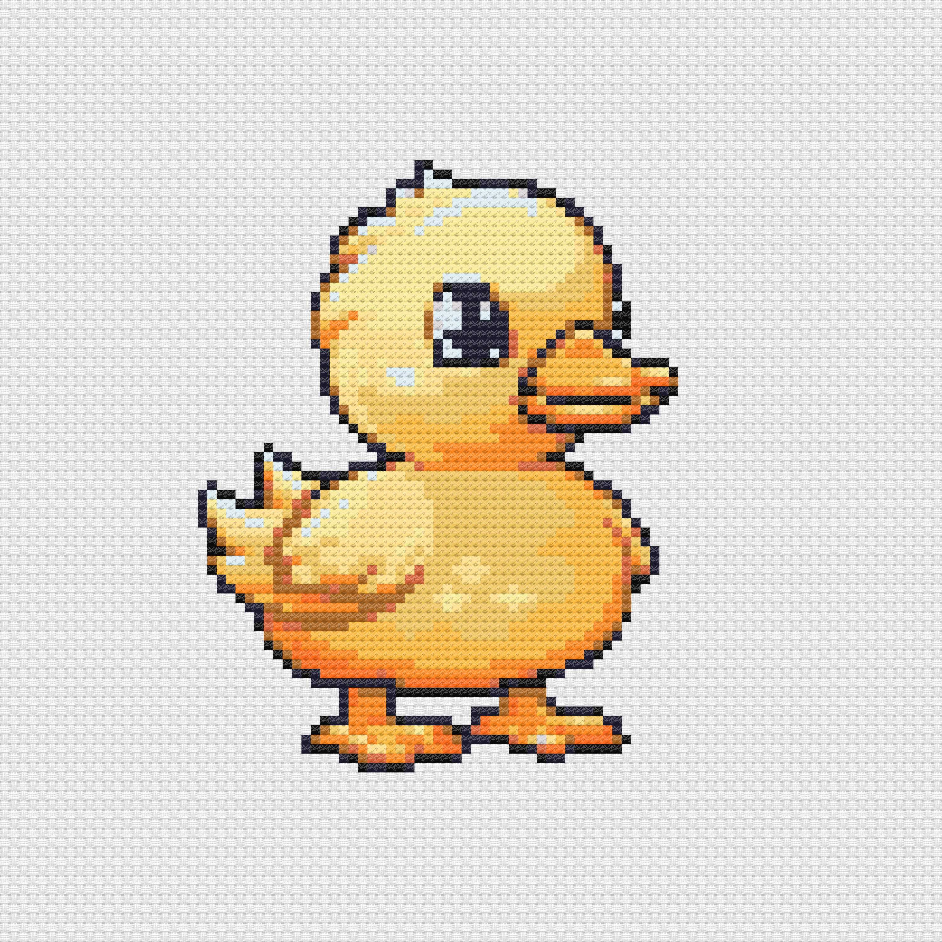 Cute Baby Duck Cross Stitch Pattern Hoop Embroidery PDF - Etsy