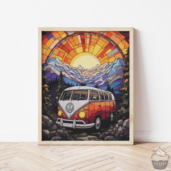 Stained Glass Vw Van - Etsy