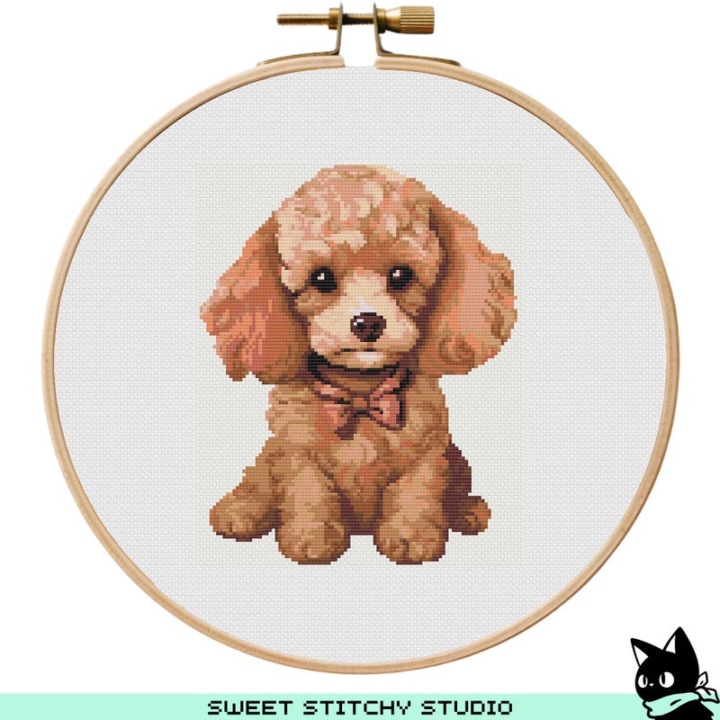 Poodle Cross Stitch - Etsy