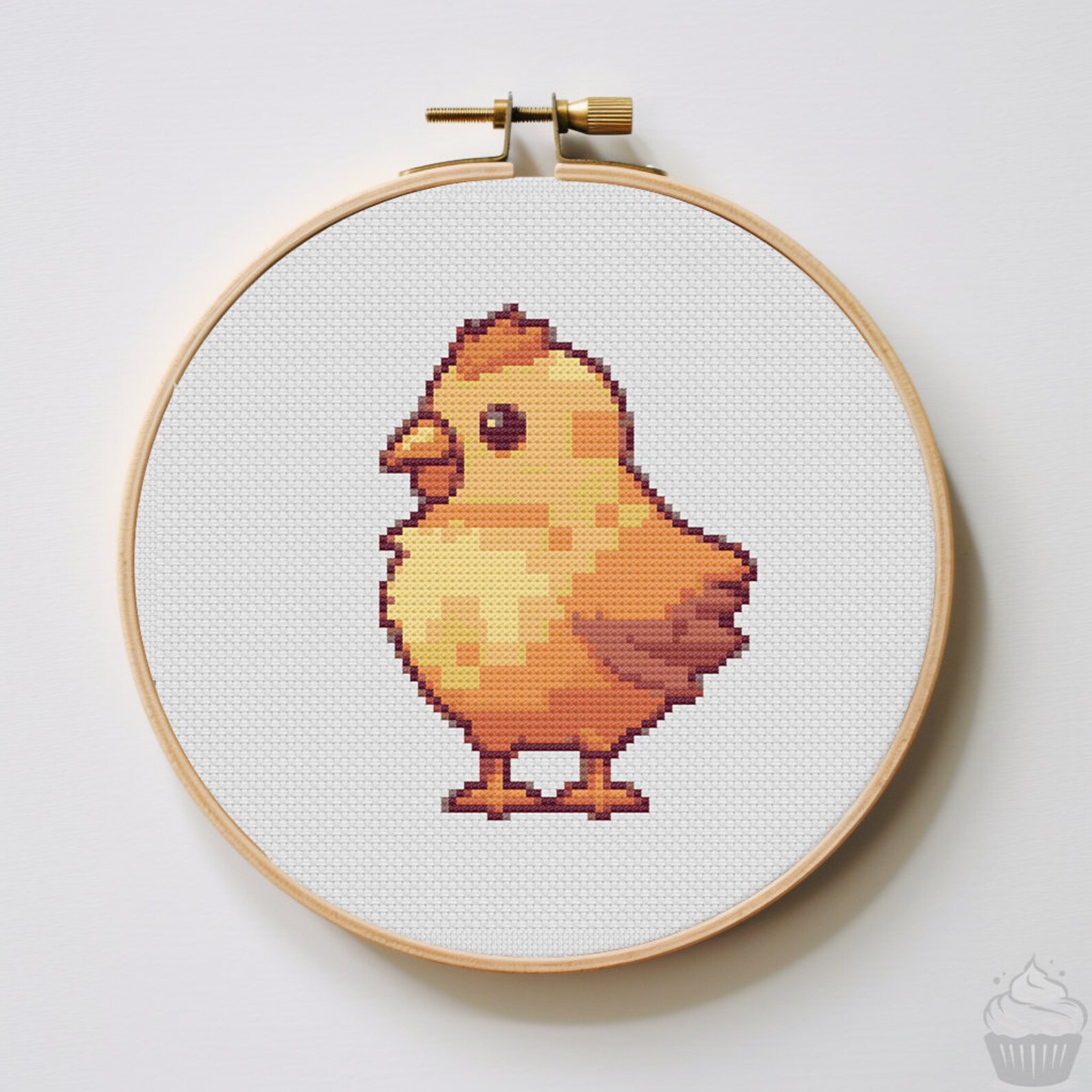 Cute Baby Chicken Cross Stitch Pattern Hoop Embroidery PDF Instant ...