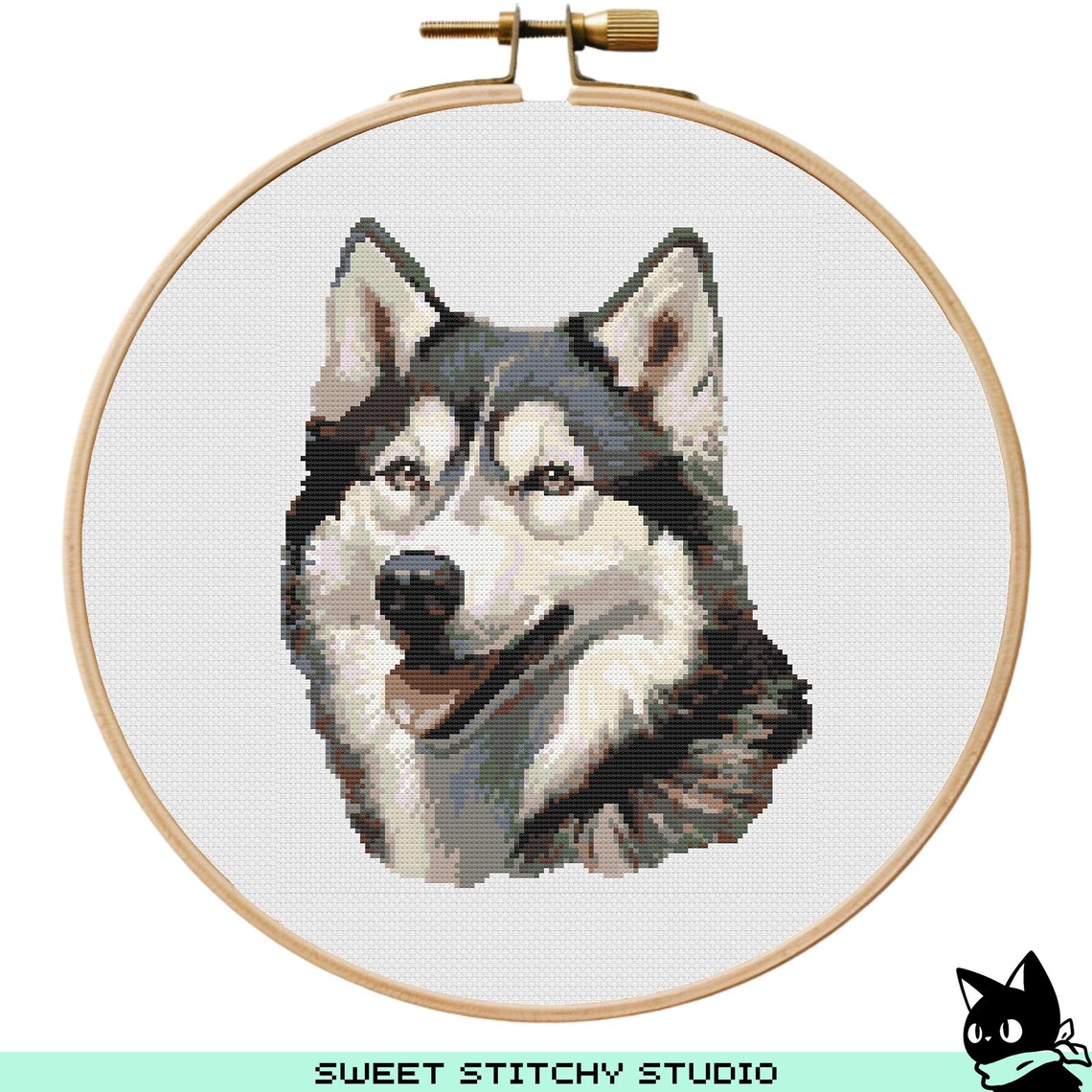 Husky Cross Stitch Pattern | Hoop Embroidery | PDF | Instant Download ...