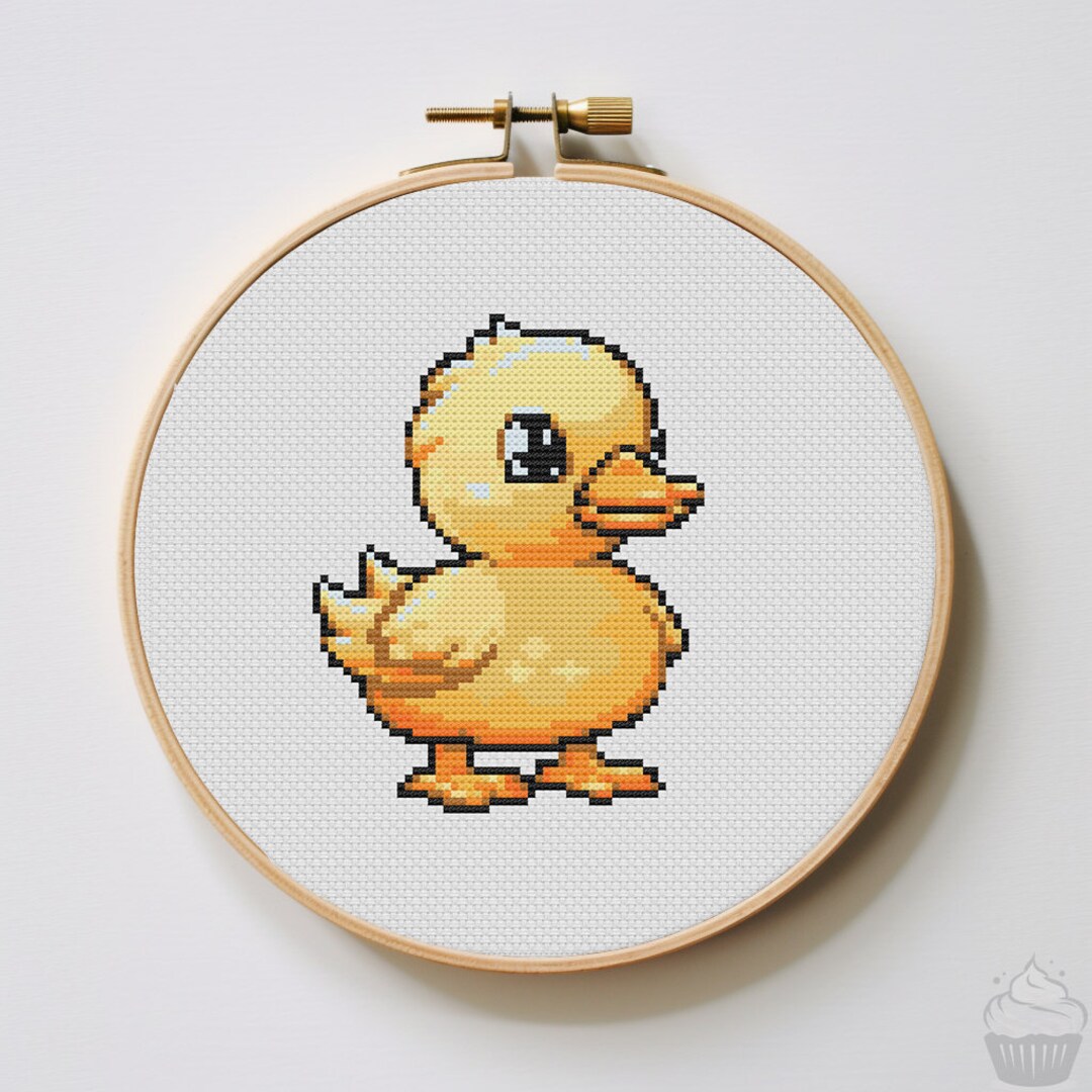 Cute Baby Duck Cross Stitch Pattern | Hoop Embroidery | PDF | Instant ...