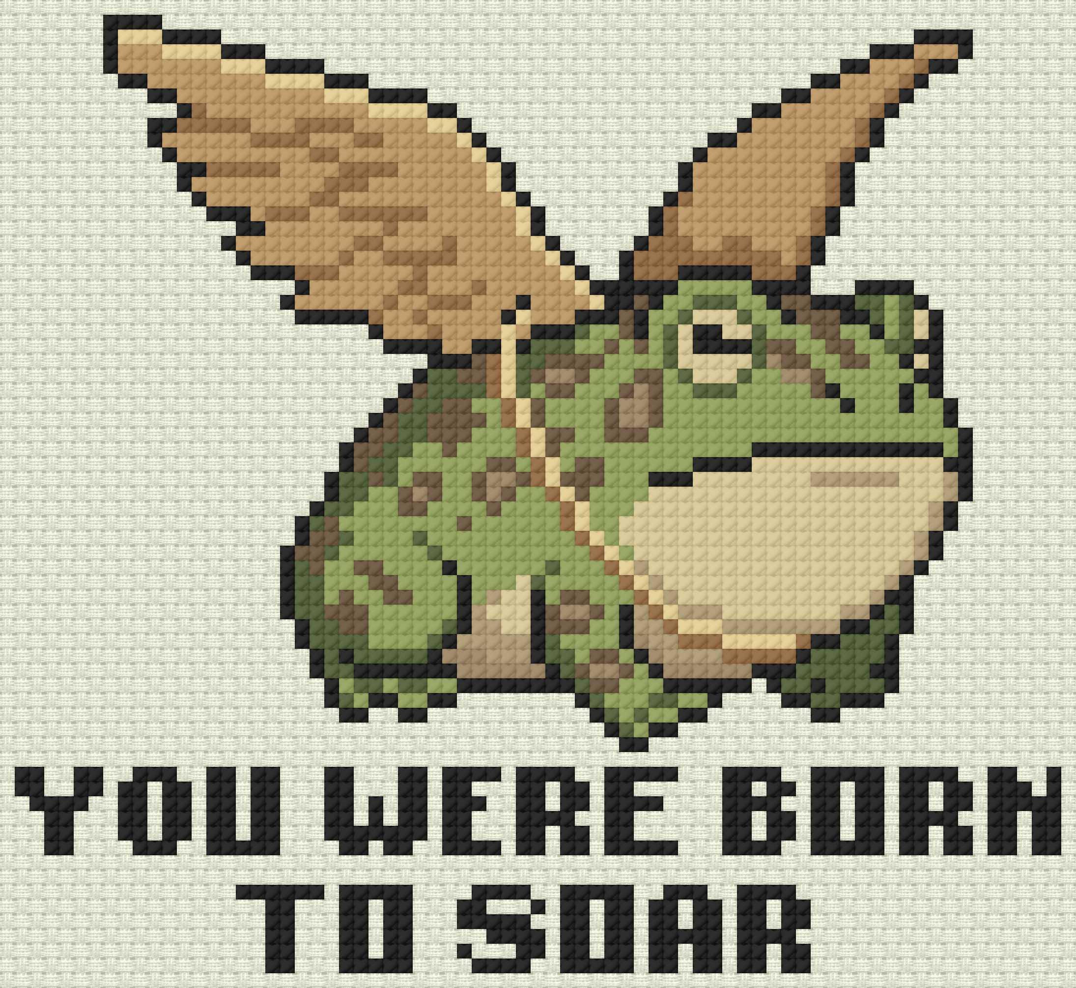 Flying Frog Cross Stitch Pattern | You Were Born to Soar Quote PDF ...