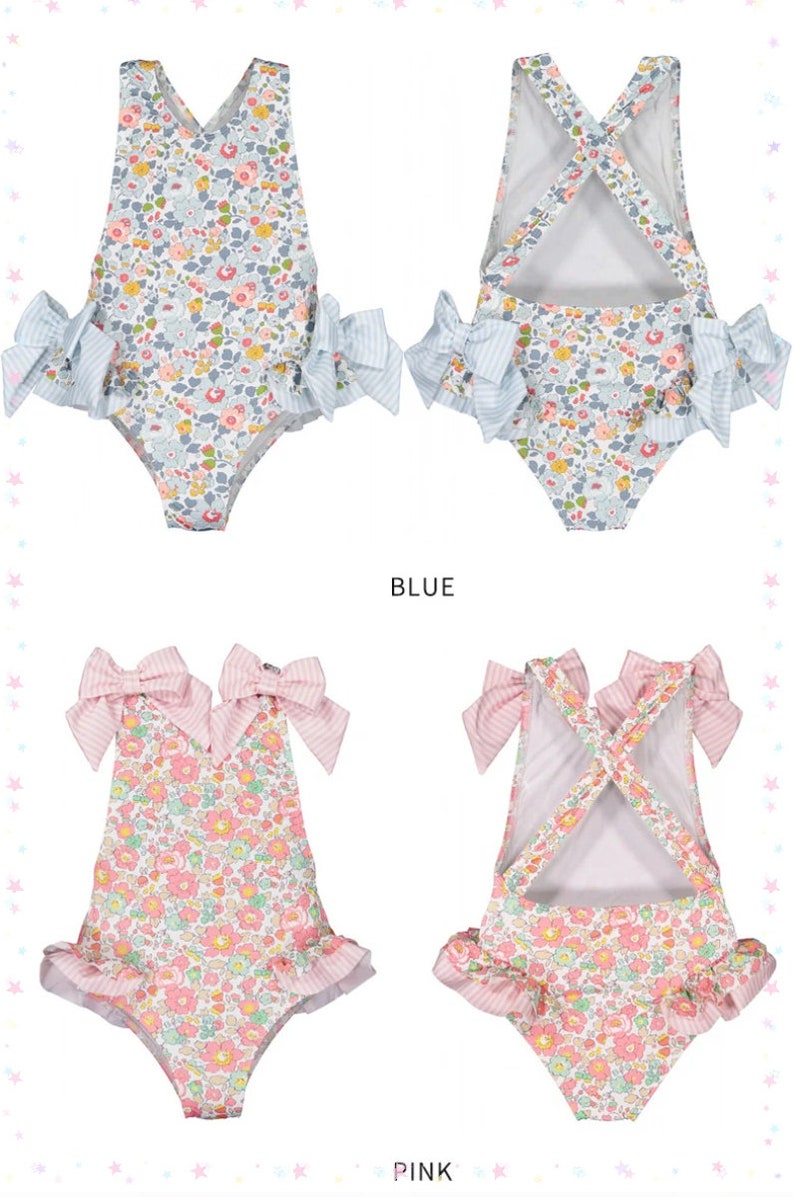 Baby Bathing Suit, Baby Swimwear, Children's Swimwear, Bow Bathing Suit ...
