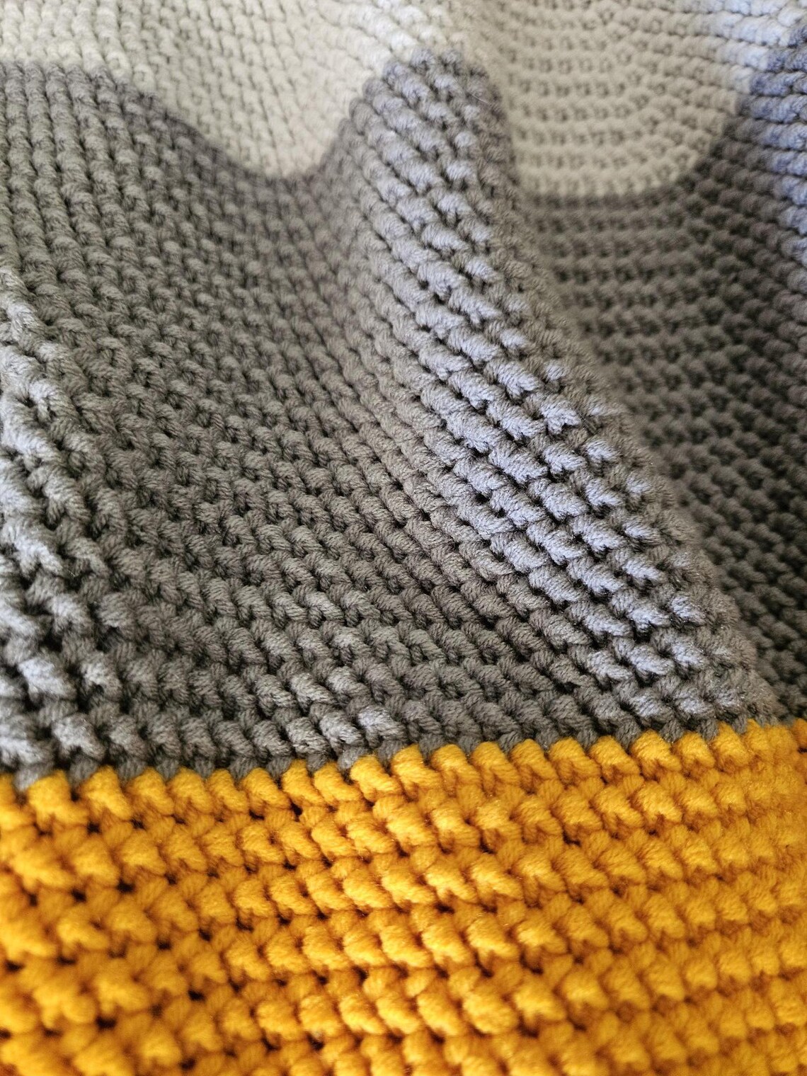 Golden Horizon Sweater Crochet Pattern: Top-down Block Colour (PDF ...