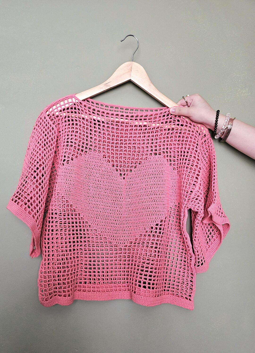 Filet Crochet Heart Top Pattern: Beginner-friendly (digital Download ...