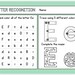 Letter Recognition Packet - Etsy