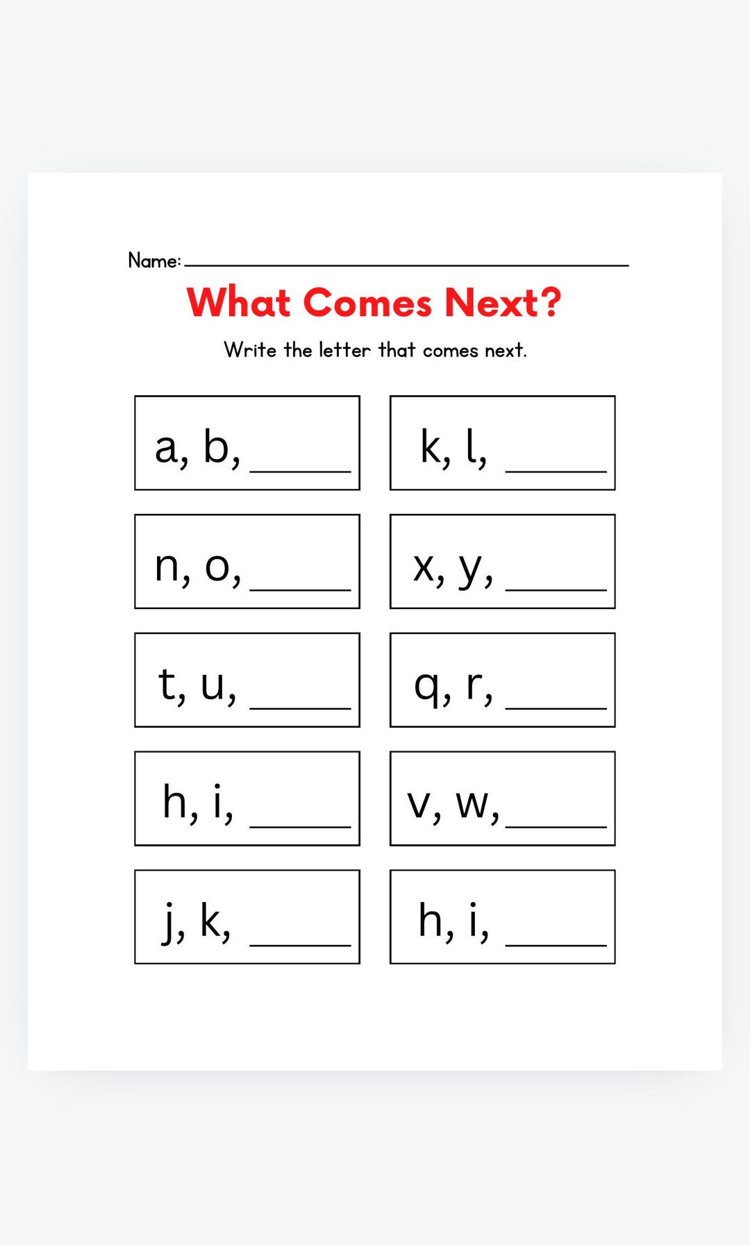 Pre-k - Kindergarten Worksheet Packet - Etsy