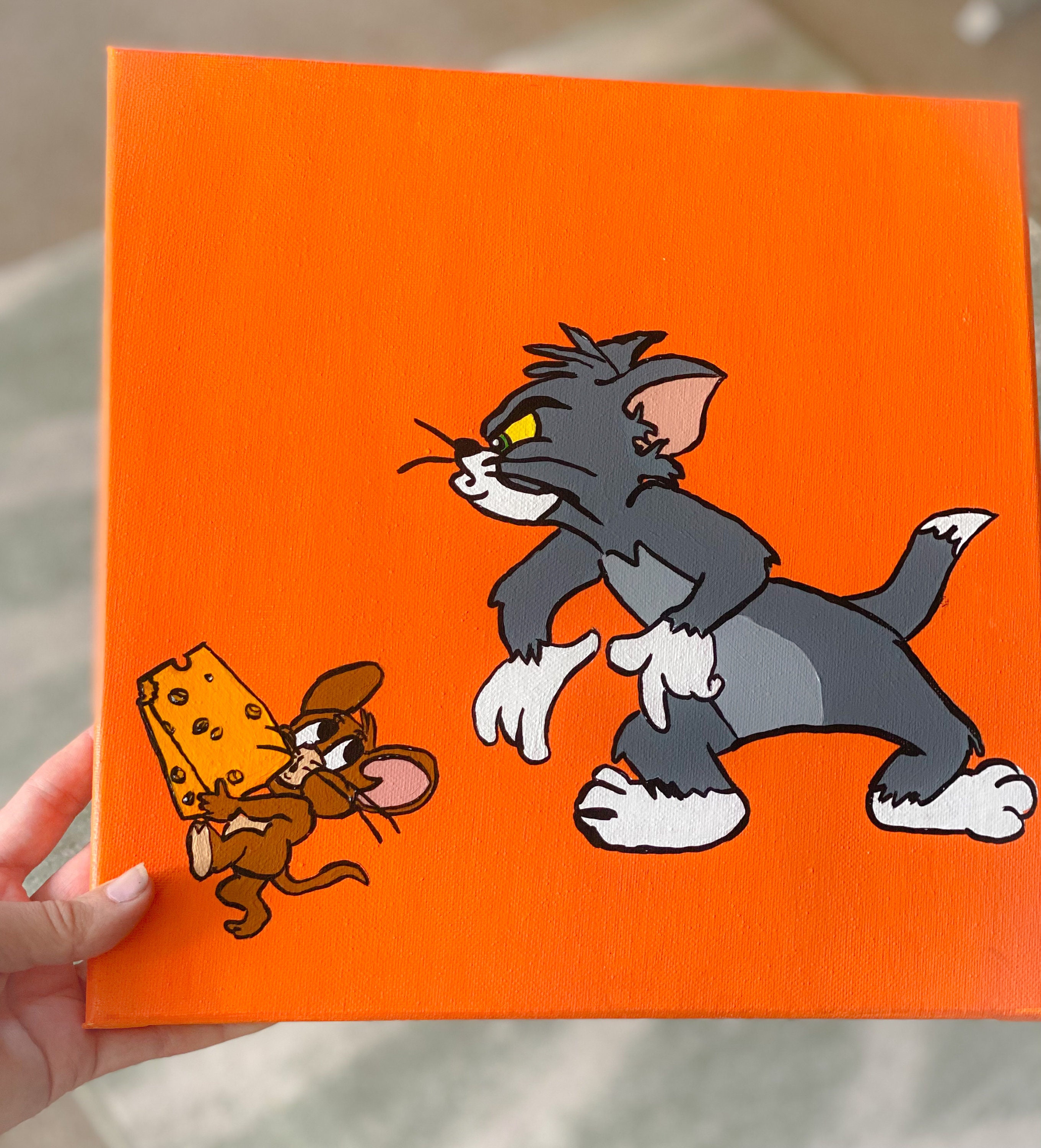 Tom and Jerry Original Art 30x30cm Stretch Canvas - Etsy