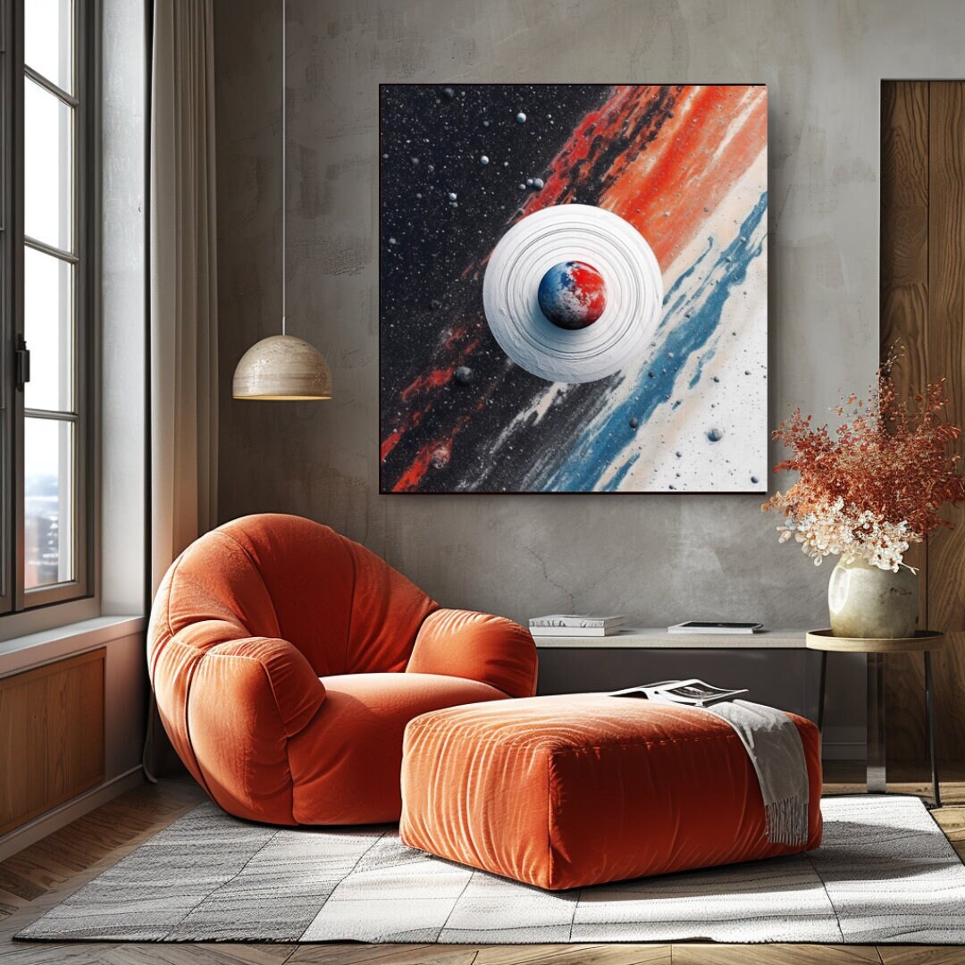 Starry Night Universe Canvas Print Abstract Space Art for Home Decor ...