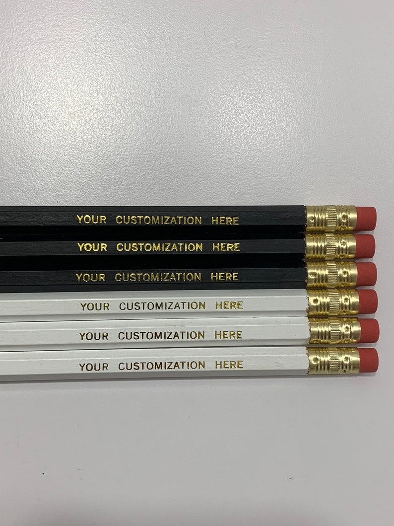 Personalized Pencil Set - Custom Pencils Foil Stamped Engraved Gift for ...