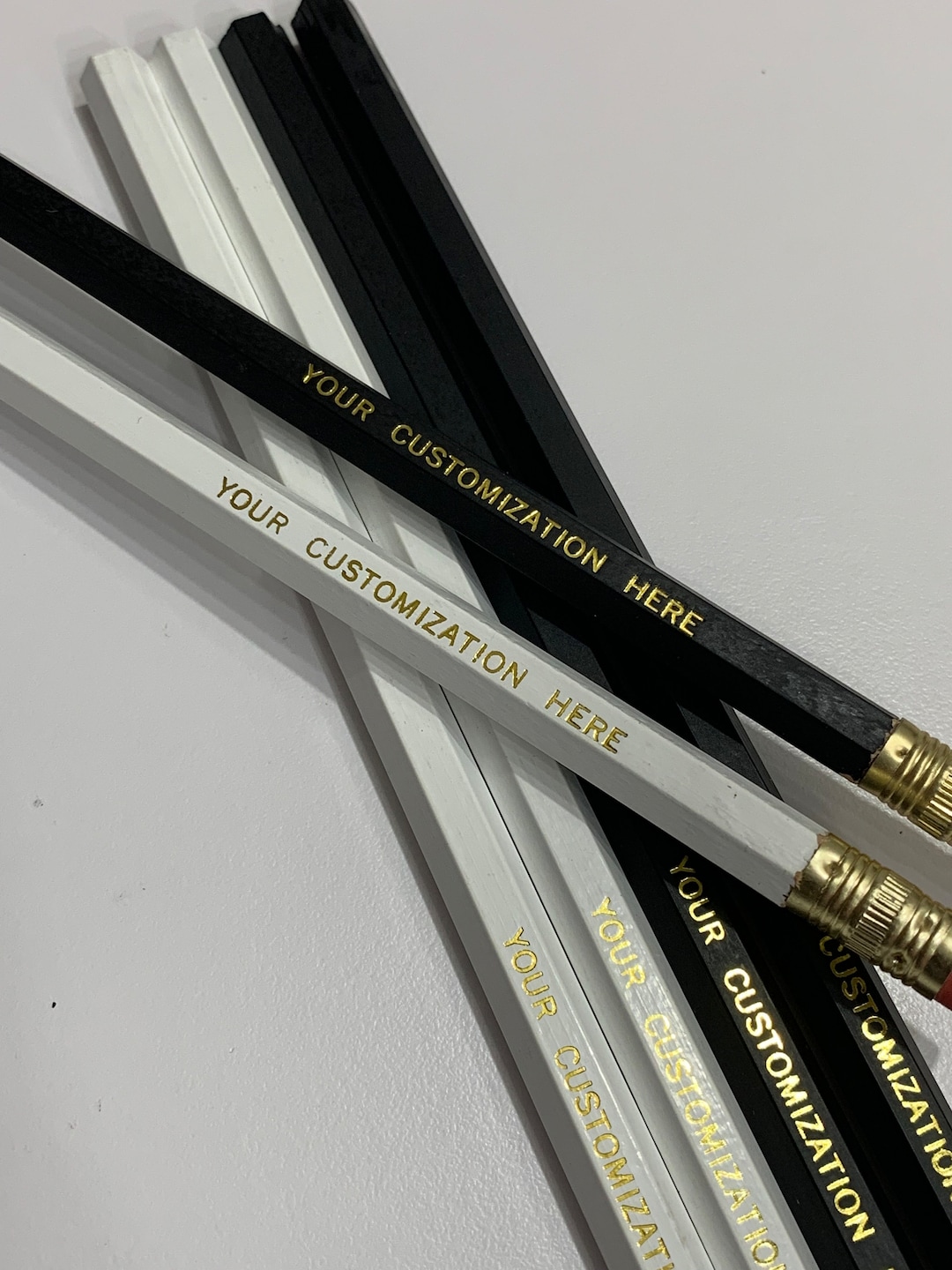 Personalized Pencil Set - Custom Pencils Foil Stamped Engraved Gift for ...