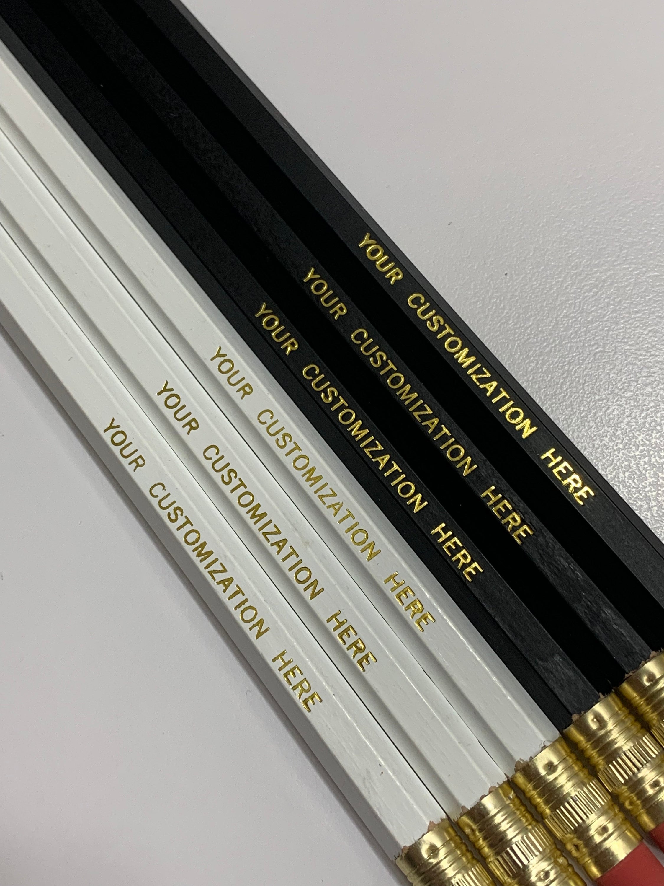 Personalized Pencil Set - Custom Pencils Foil Stamped Engraved Gift for ...