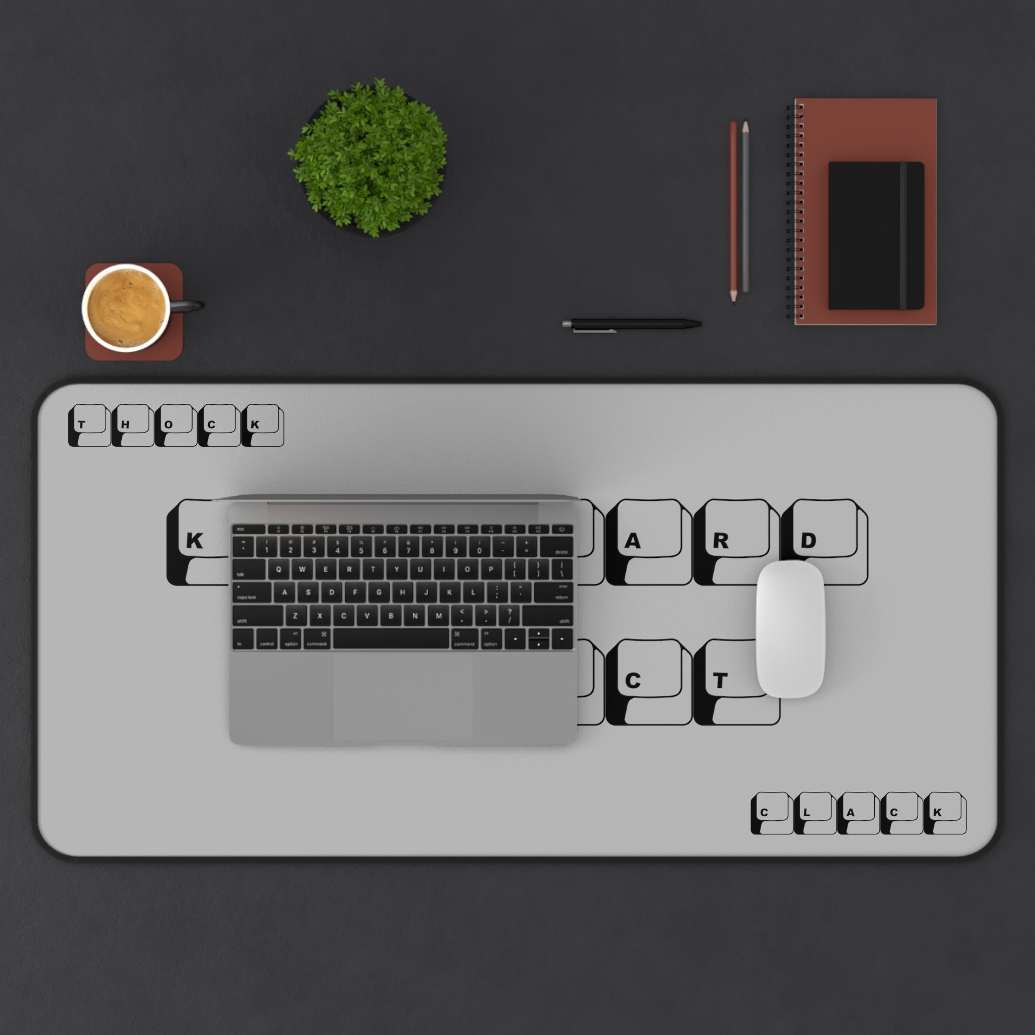 Mechanical Keyboard Desk Mat KEYBOARD ADDICT Mouse Pad Nerdy Office ...