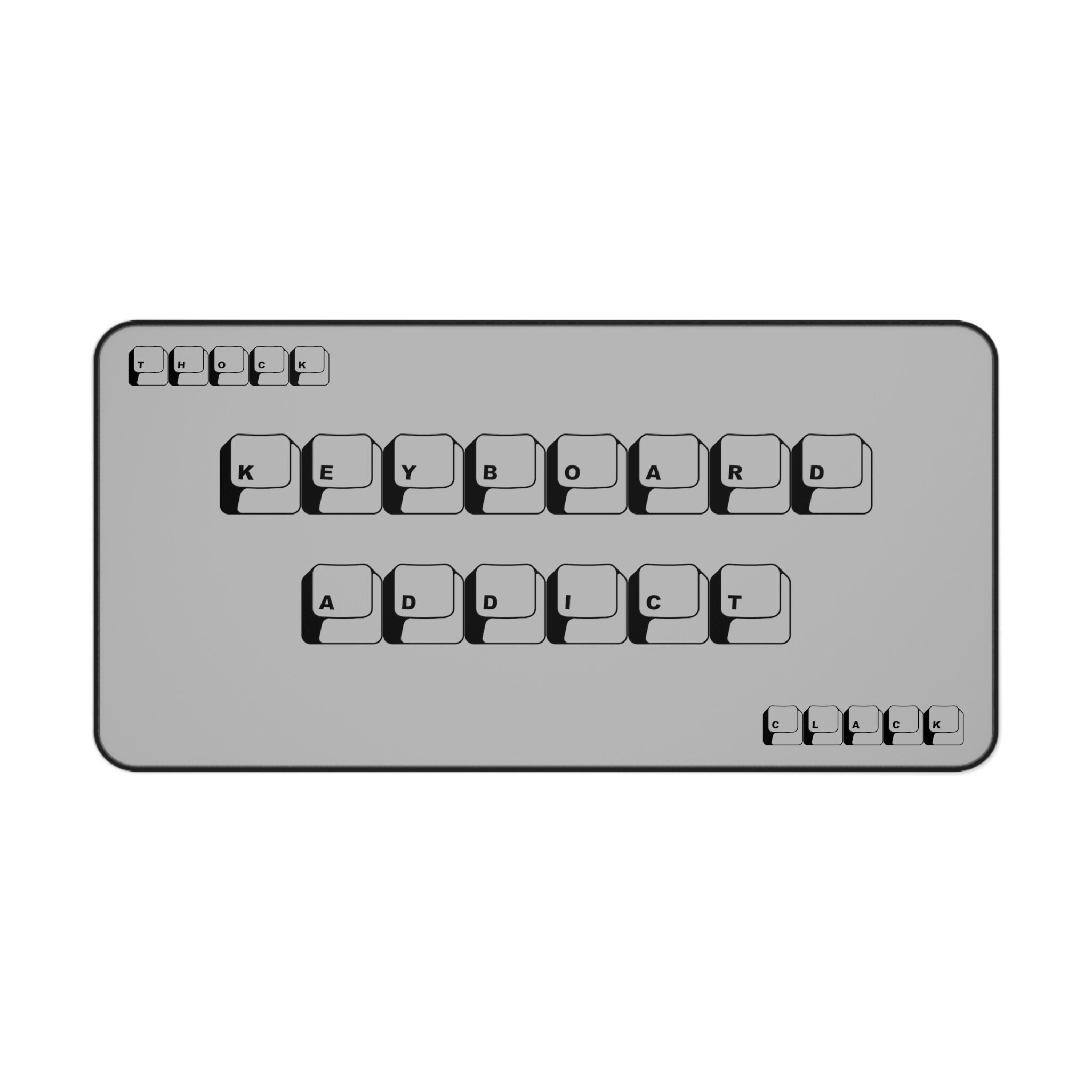Mechanical Keyboard Desk Mat KEYBOARD ADDICT Mouse Pad Nerdy Office ...