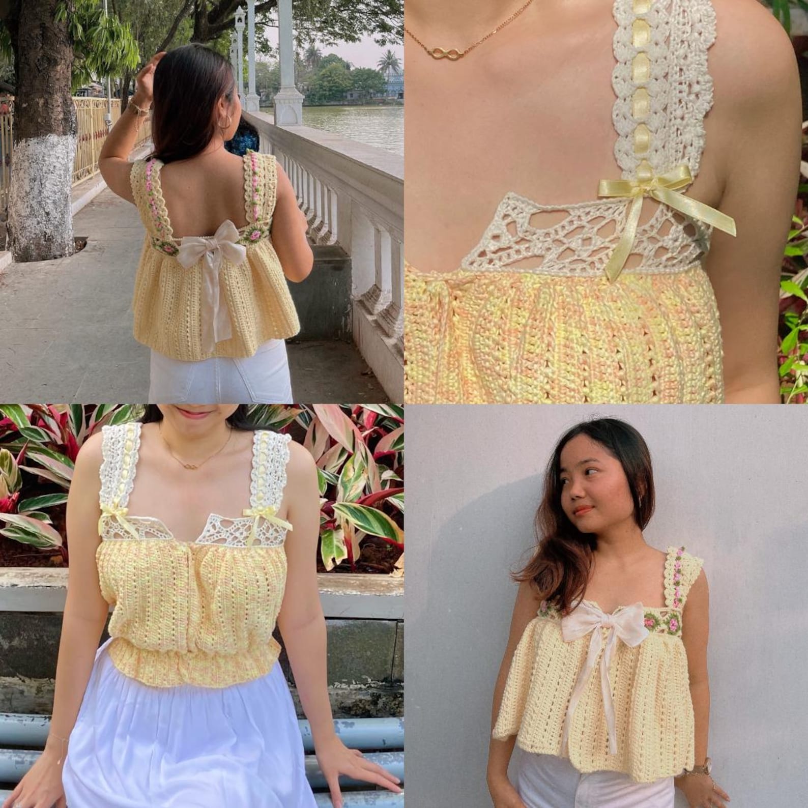 Amidala Crochet Top PATTERN: 3-in-1 Summer Spring Design (PDF) - Etsy