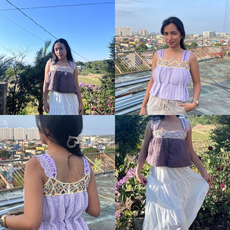 Amidala Crochet Top PATTERN: 3-in-1 Summer Spring Design (PDF) - Etsy