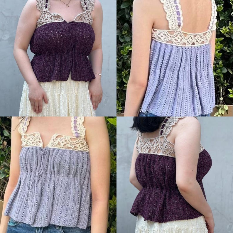 Amidala Crochet Top PATTERN: 3-in-1 Summer Spring Design (PDF) - Etsy