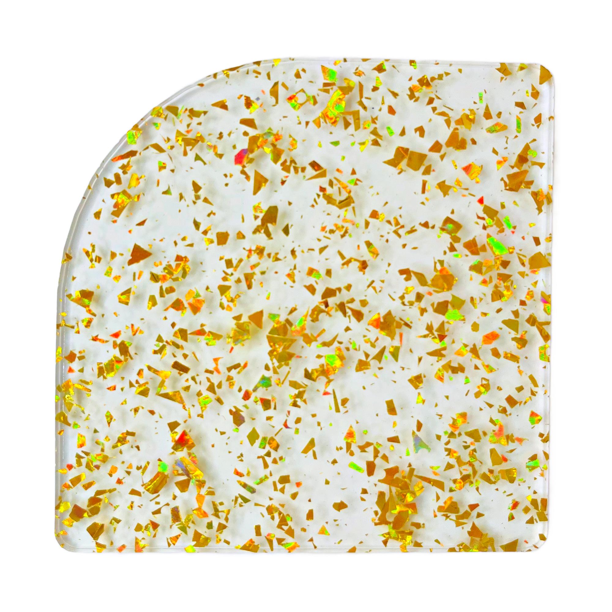 Acrylic Sheet for Laser Cutting With Gold Glitter 1/8 Iridescent, Clear ...