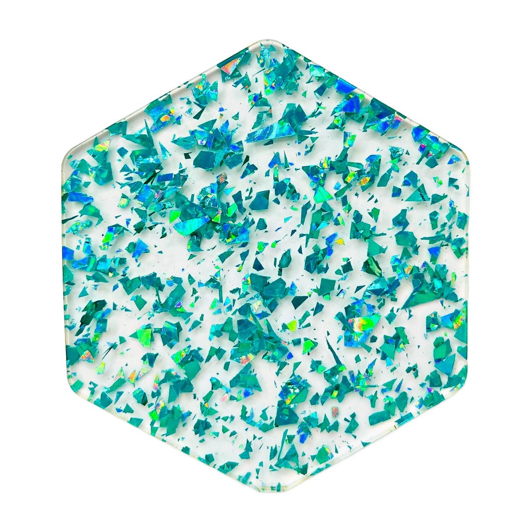 Glitter Acrylic Sheet for Laser Cutting - 1/8" - Iridescent ...