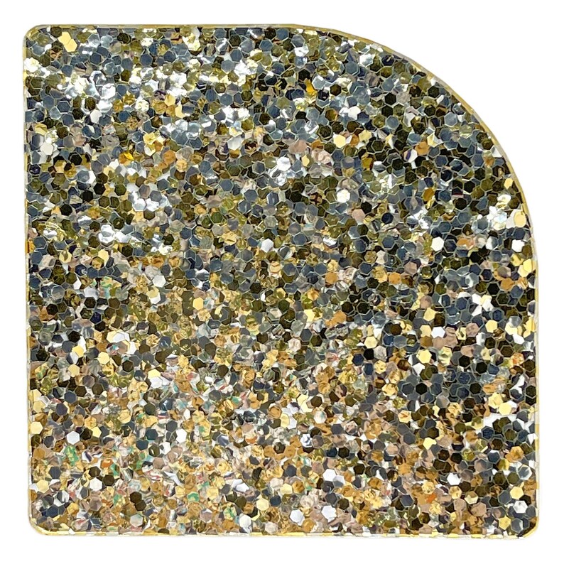 Gold Silver Glitter Acrylic Sheet for Laser Cutting - 1/8" - Iridescent ...