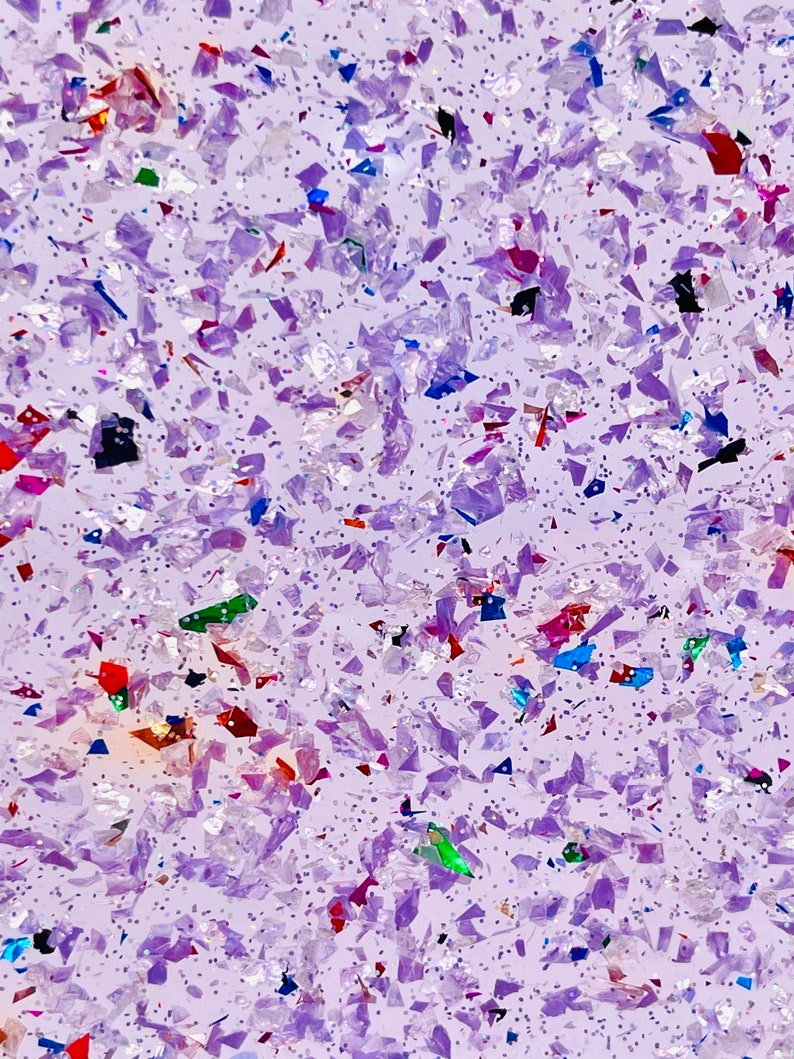 Acrylic Sheet for Laser Cutting Purple Transparent Glitter Confetti ...